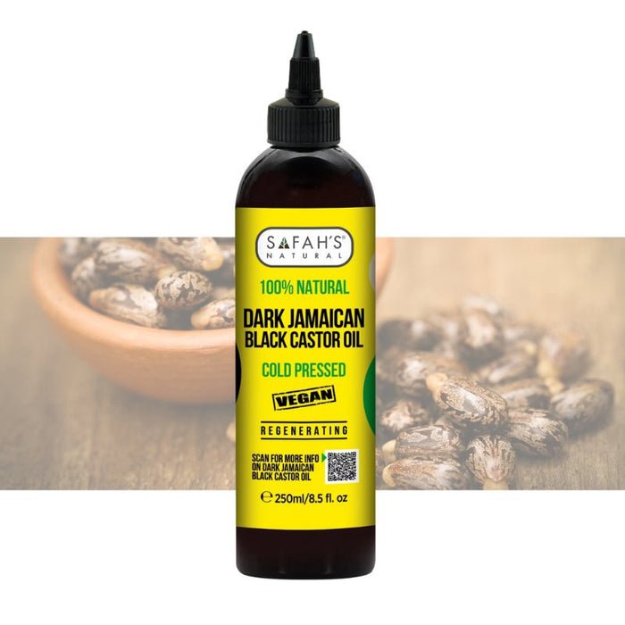 Safah's 100% Natural Dark Jamaican Black Castor Oil Vegan - Venus Cosmetics