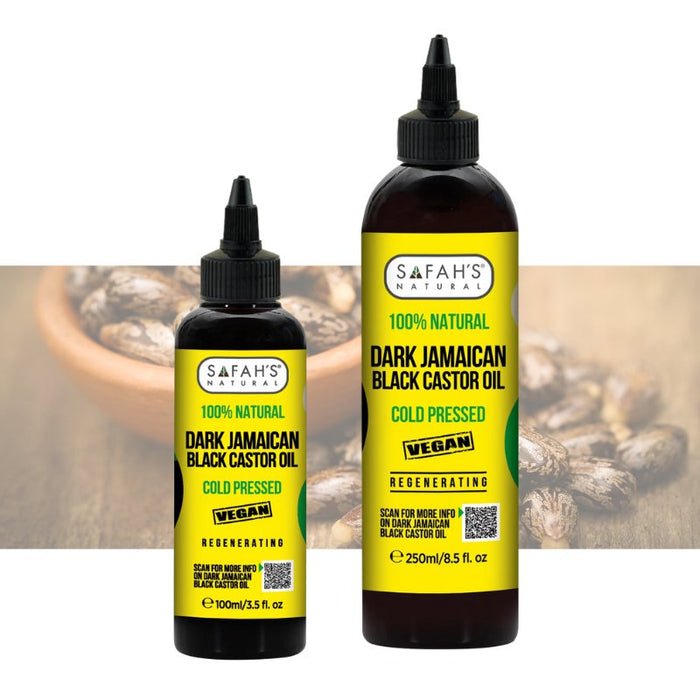 Safah's 100% Natural Dark Jamaican Black Castor Oil Vegan - Venus Cosmetics